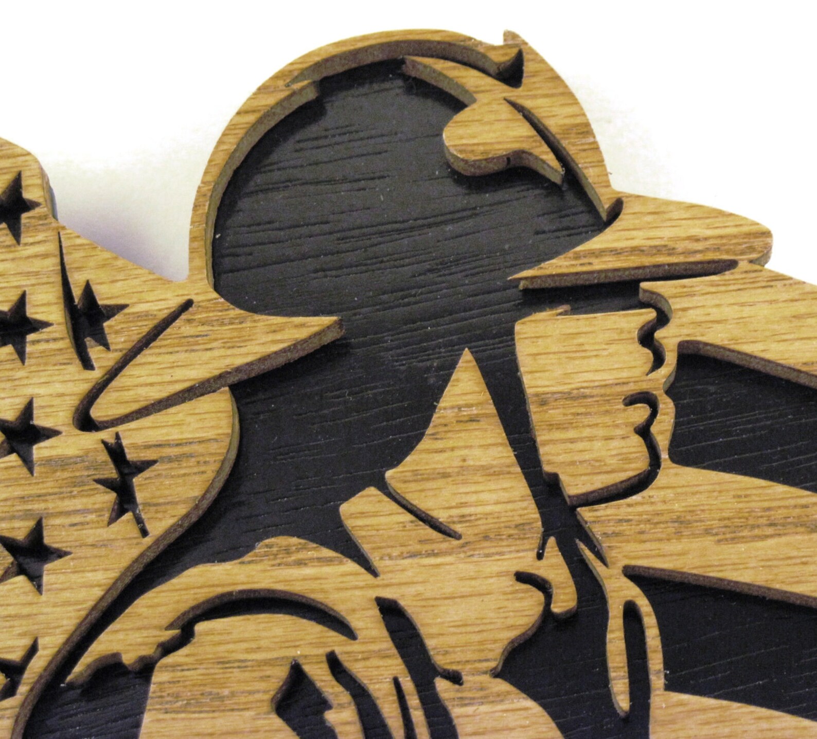Firefighter in a Flag Scroll Saw Cut - Etsy