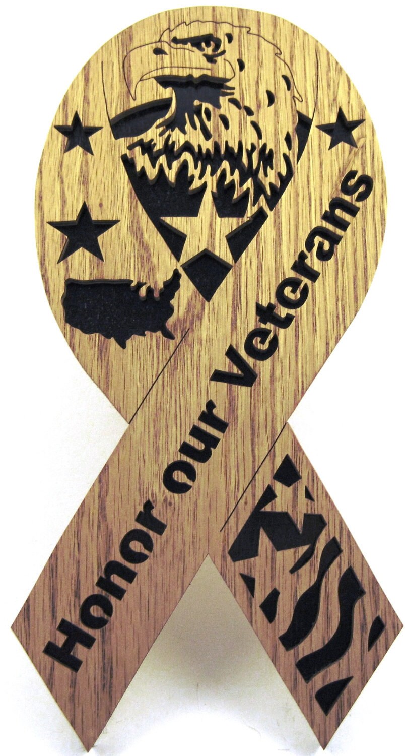 Honor Our Veterans Ribbon Scroll Saw Cut - Etsy