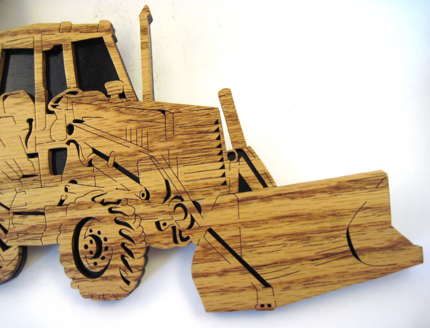 Heavy Equipment Front End Loader/backhoe Scroll Saw Cut Handmade - Etsy