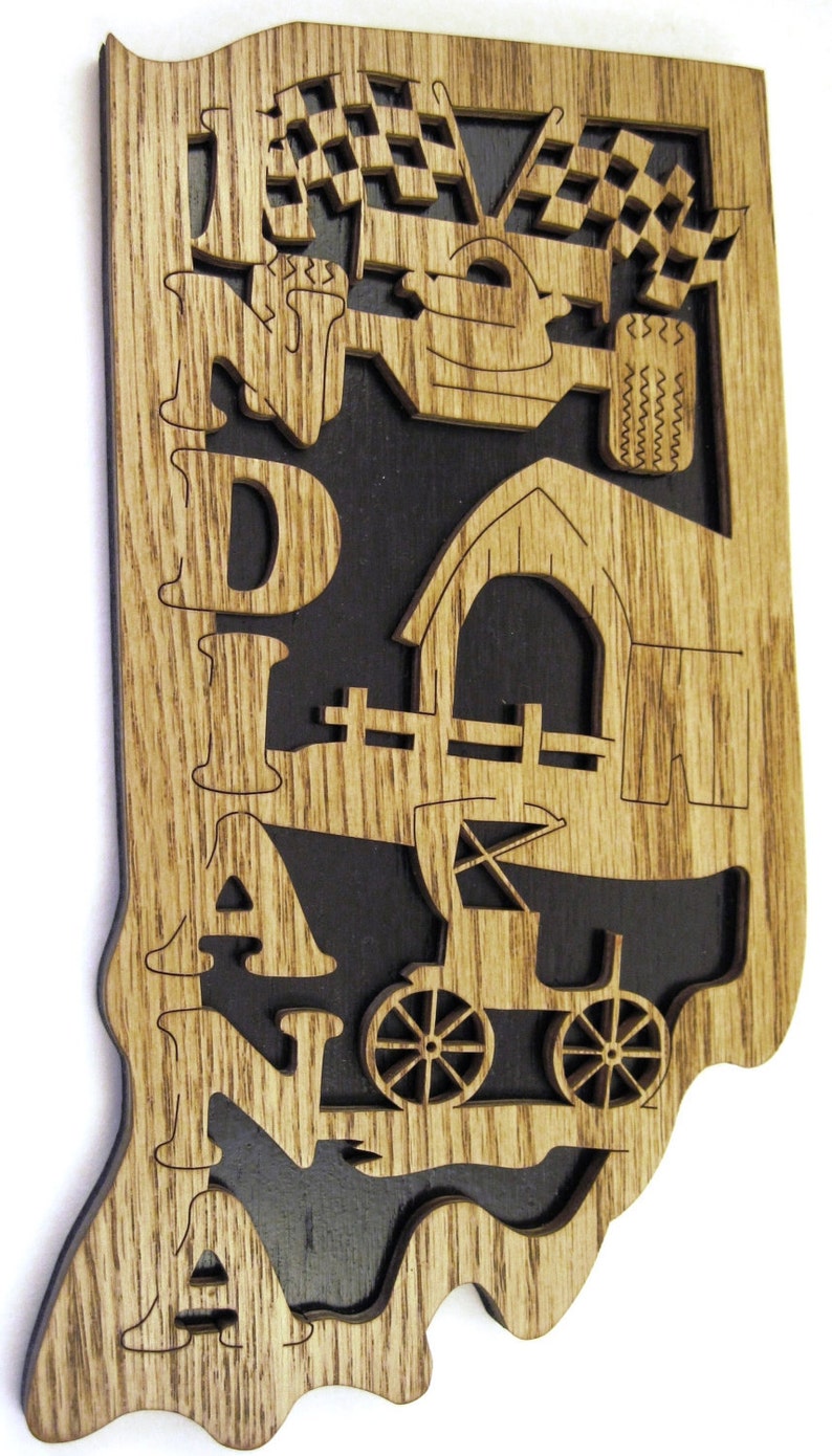 State of Indiana Scroll Saw Cut - Etsy