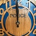 Police Clock, Scroll Saw Cut, Wooden Art, Woodworking, Wall Decor ...