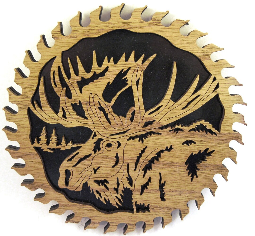 Moose in a Sawblade Scroll Saw Cut - Etsy