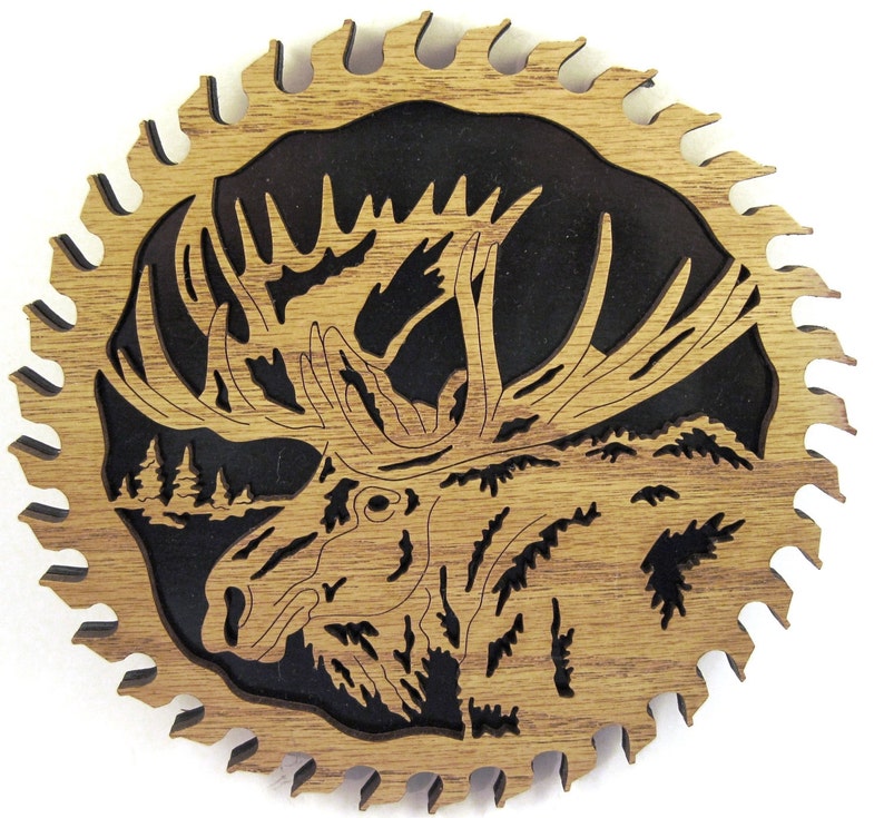 Moose in a Sawblade Scroll Saw Cut - Etsy