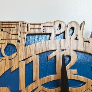 Police Clock, Scroll Saw Cut, Wooden Art, Woodworking, Wall Decor ...