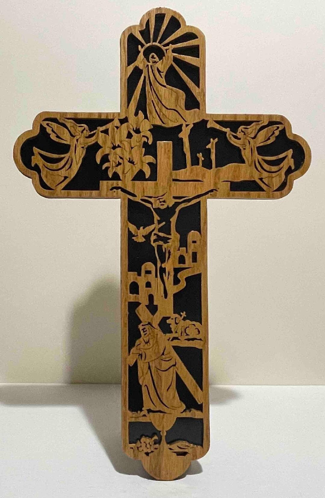 Handcrafted Wooden Easter Theme Cross - Etsy