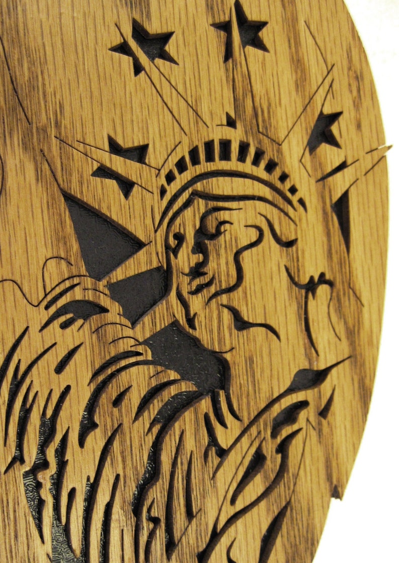 Statue of Liberty Feather Scroll Saw Cut - Etsy