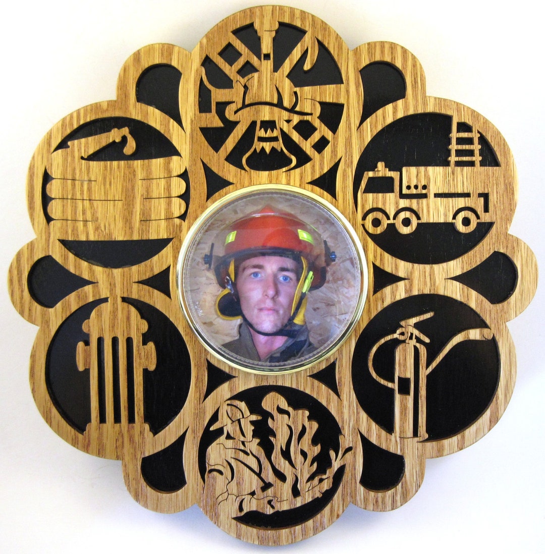 Firefighter Wall Hanging With Picture Insert - Etsy