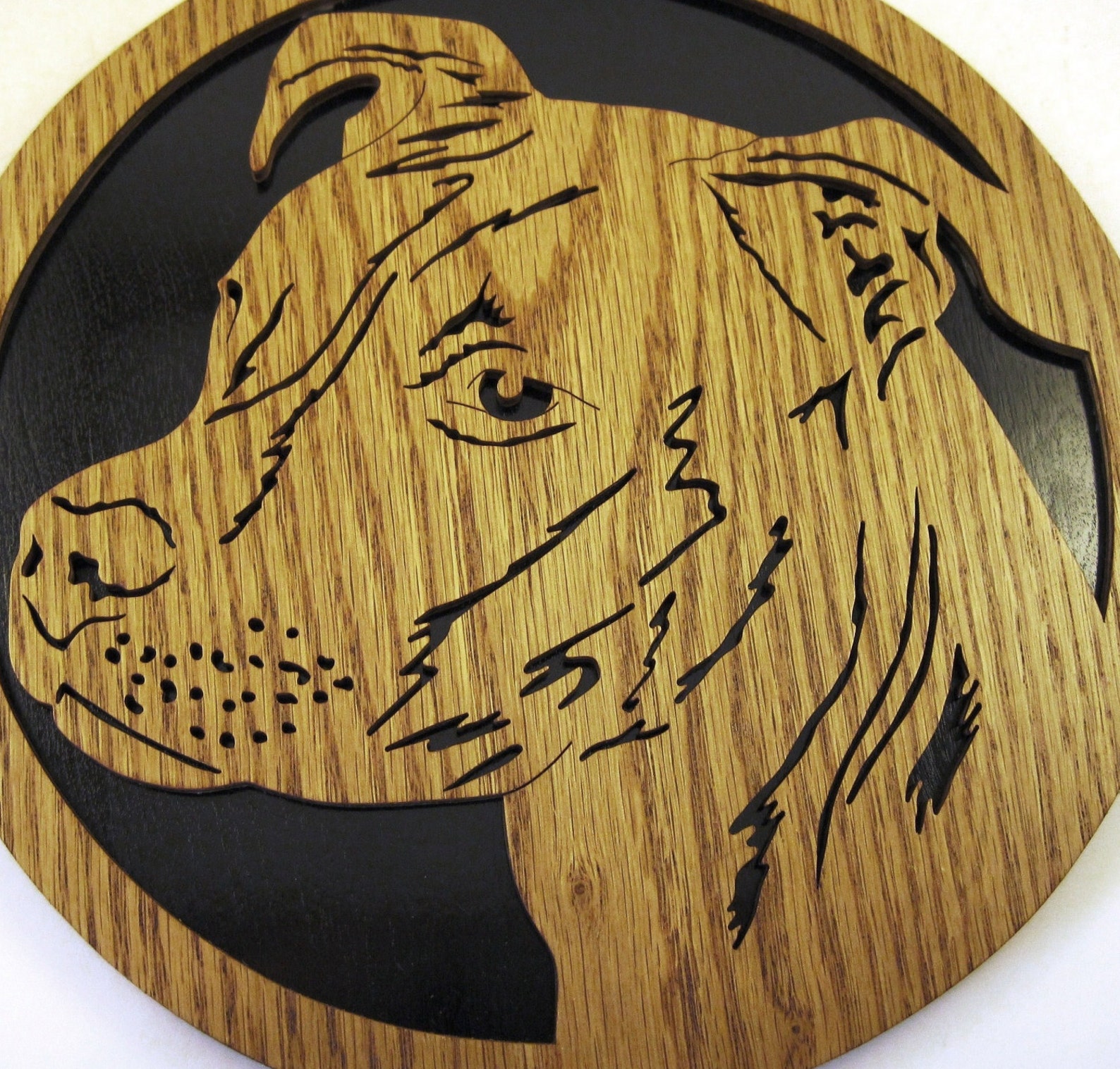 Pit Bull Scroll Saw Cut Wall Plaque - Etsy