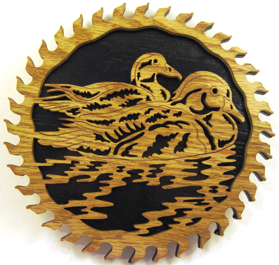 Sawblade of Two Ducks on the Water - Etsy