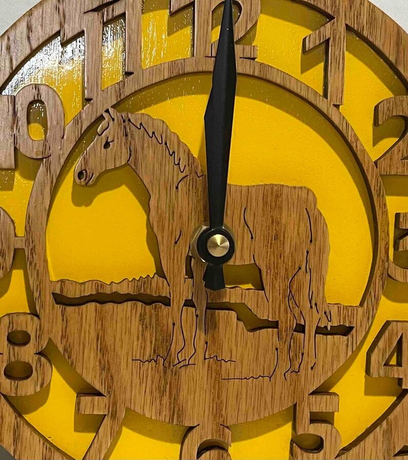 Handcrafted Wooden Horse Clock - Etsy