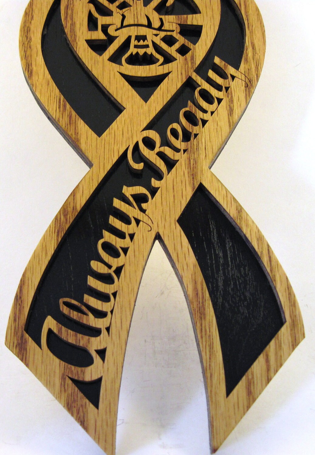 Always Ready Firefighter Ribbon Scroll Saw Cut - Etsy