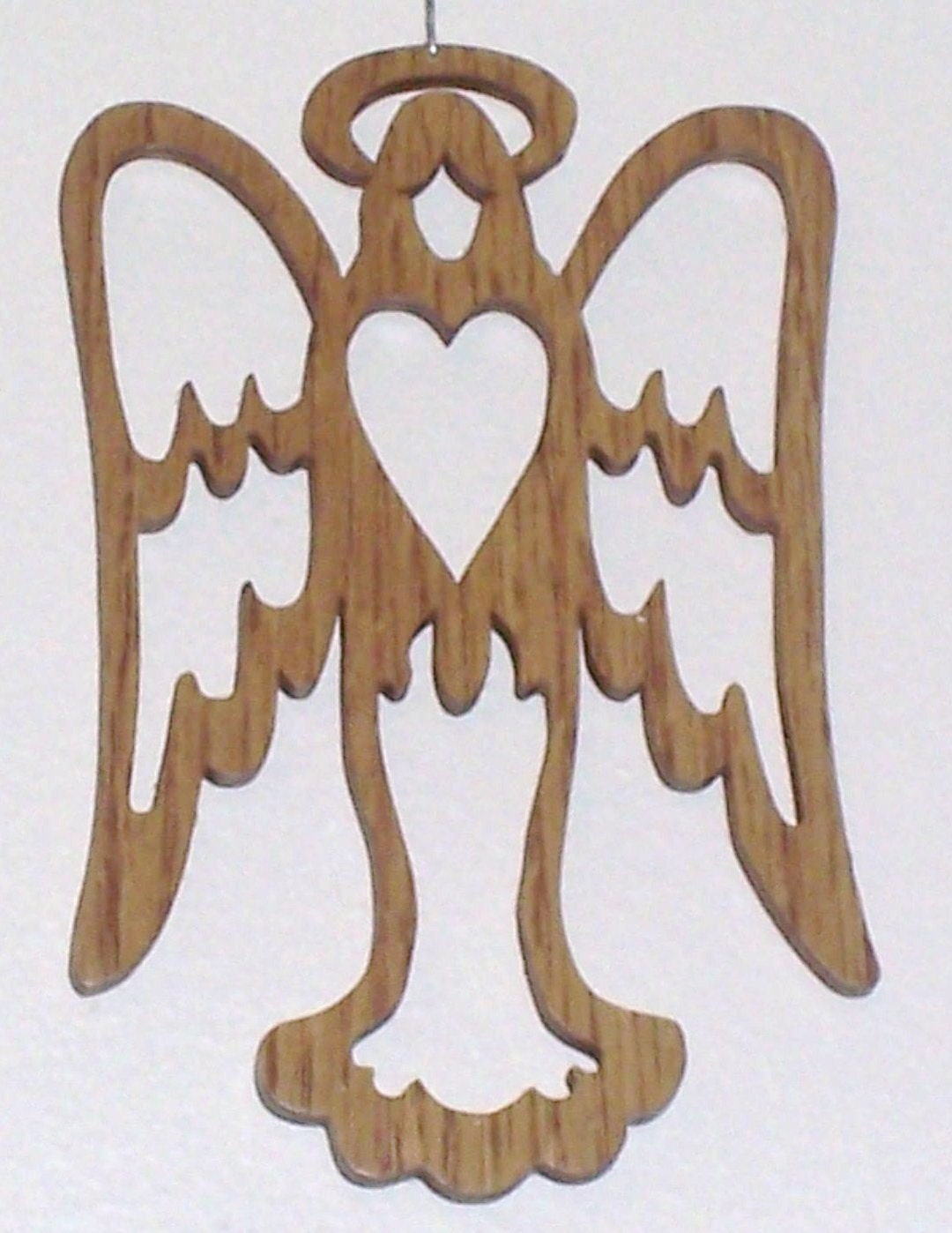Scroll Saw Cut Angel With a Heart Ornament - Etsy