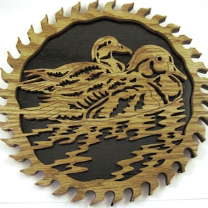 Sawblade of Two Ducks on the Water - Etsy