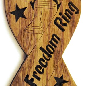 Let Freedom Ring Ribbon Scroll Saw Cut - Etsy