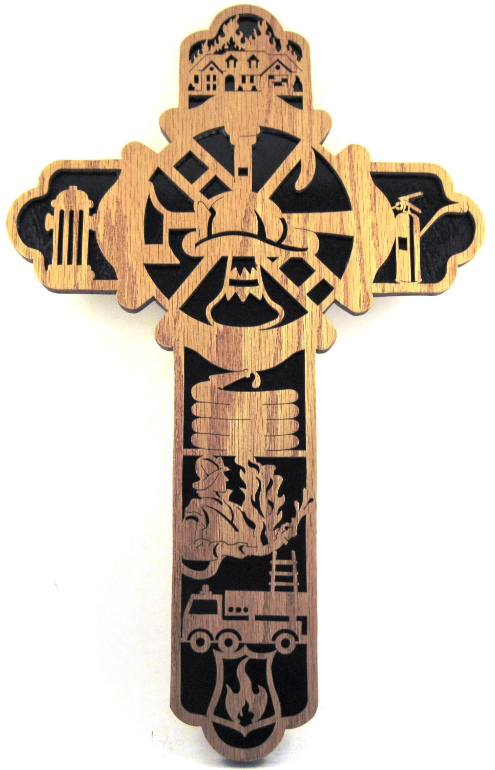 Firefighter Cross Scroll Saw Cut - Etsy