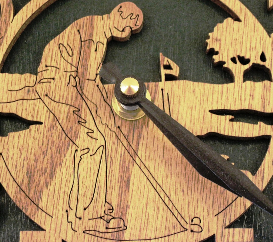 Golfing Clock Scroll Saw Cut - Etsy