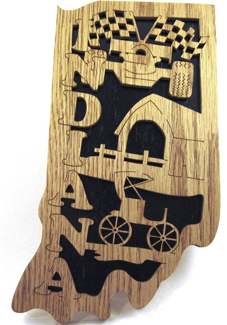 State of Indiana Scroll Saw Cut - Etsy