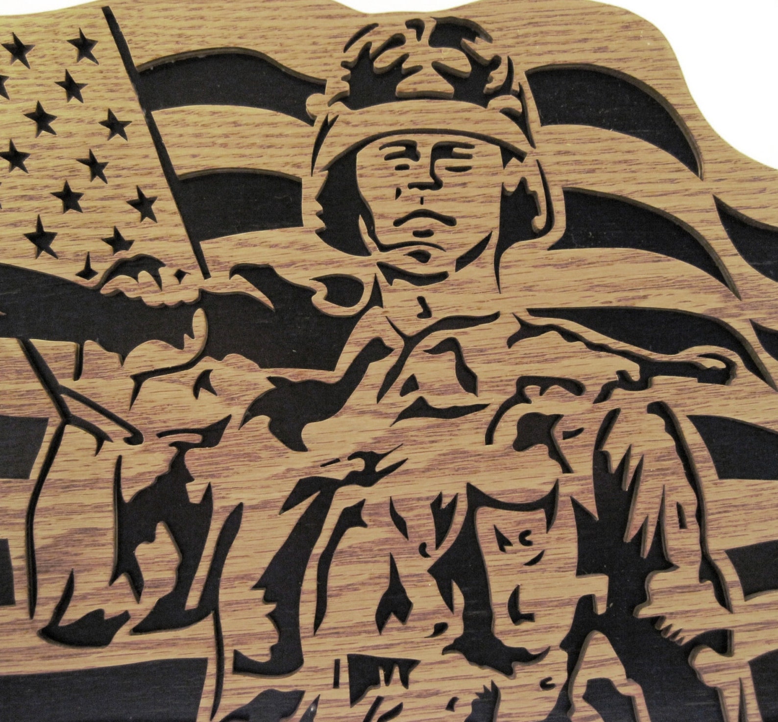 Soldier in a Flag Scroll Saw Cut - Etsy