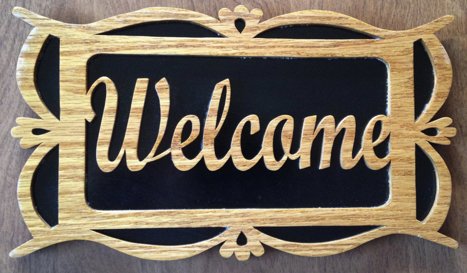 Welcome Sign Scroll Saw Cut, Fretwork, Wall Hanging, Home Decor ...
