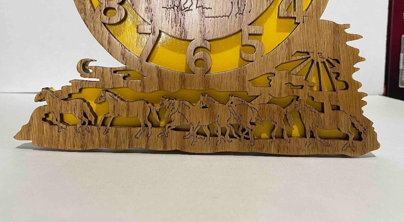 Handcrafted Wooden Horse Clock - Etsy