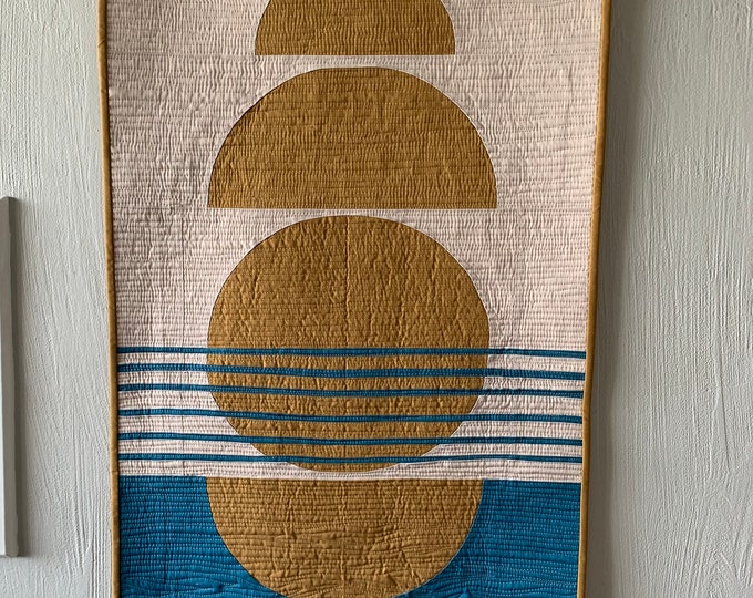 Mid Century Art Reflect on Me, Mini Wall Quilt, Mid Century Modern - Etsy