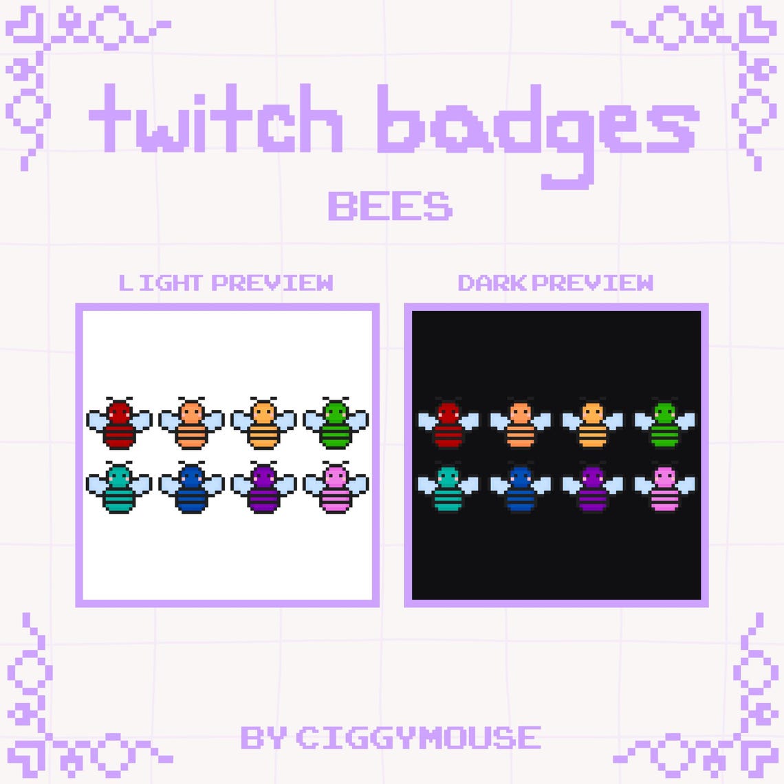 Bumble Bee Sub Badges for Twitch, Pixel Art Bit Badges, Cute Bumble ...