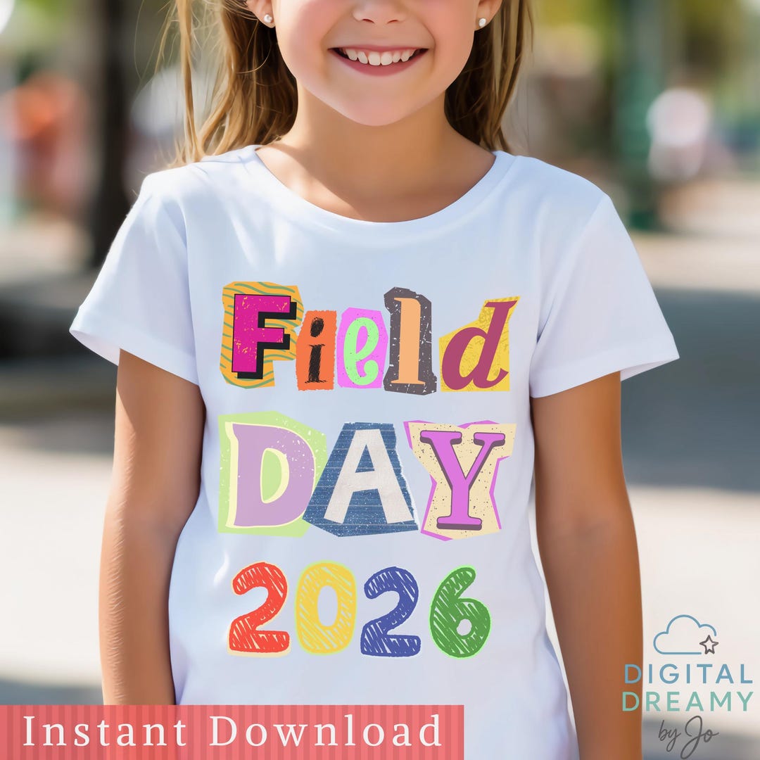 Field Day 2026 PNG Design for Kids Shirts, School Event T-shirt Graphic ...