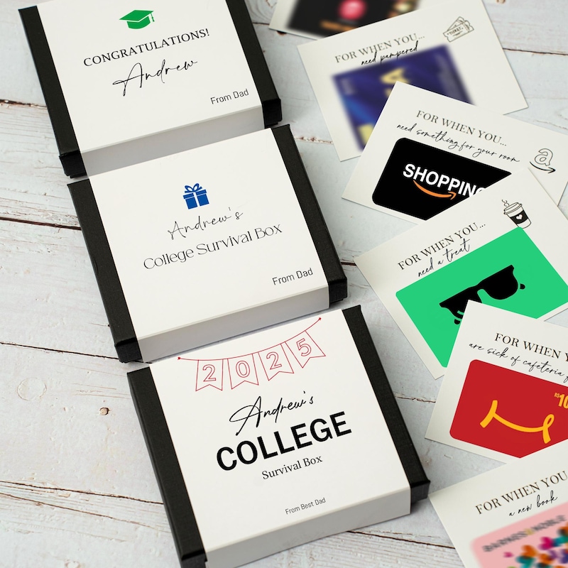 College Survival Box, College Care Package, High School Graduation Gift ...