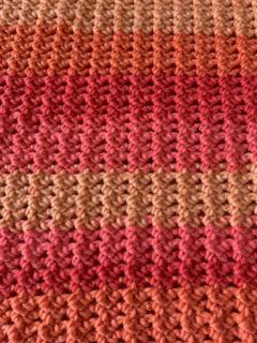 Bright Orange Mix Hand Crochet Toddler Blanket - Etsy