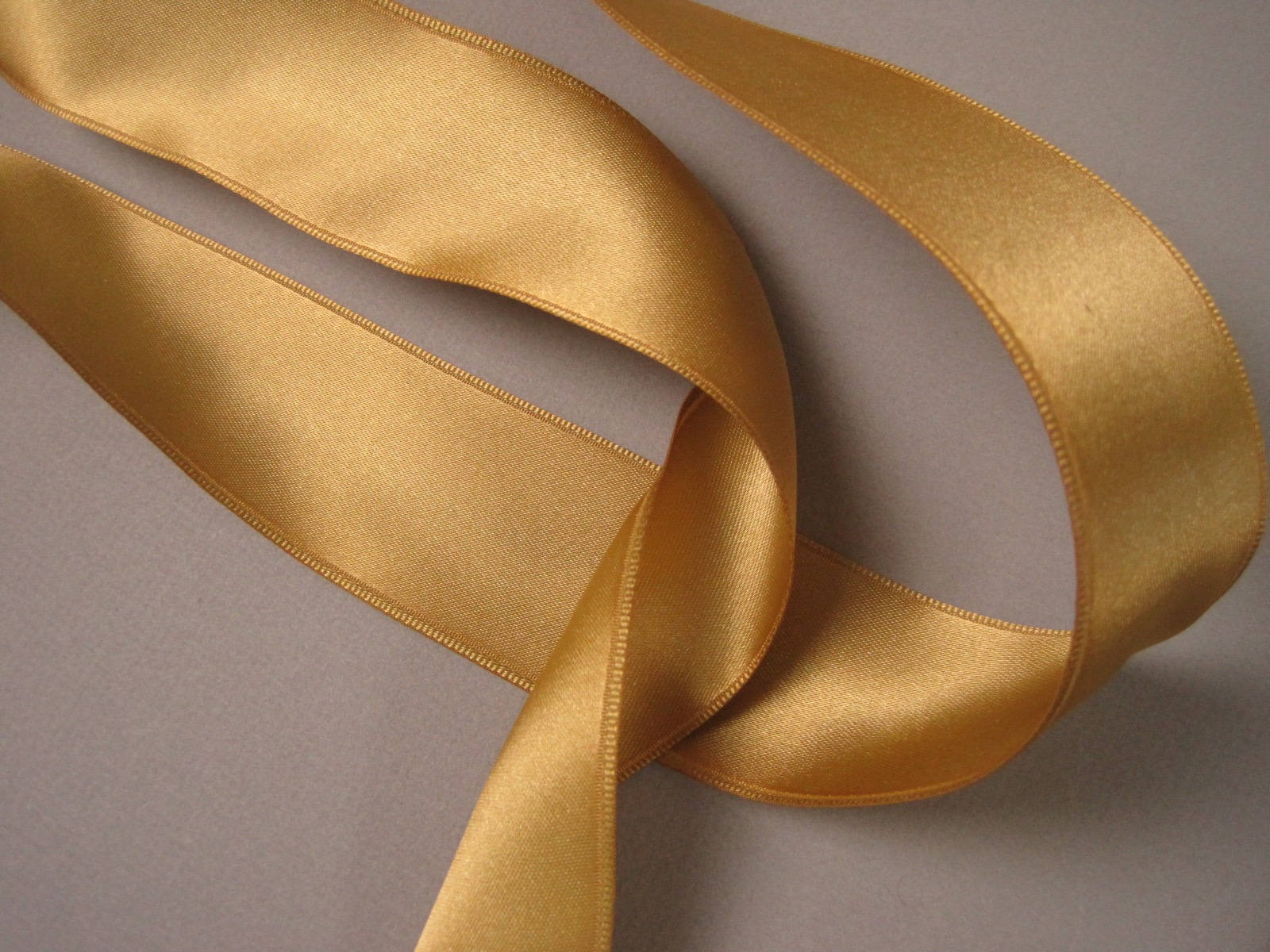 Vintage 60s Gold Metallic Ribbon Double Sided Satin Rayon 1.5 Inch Wide ...