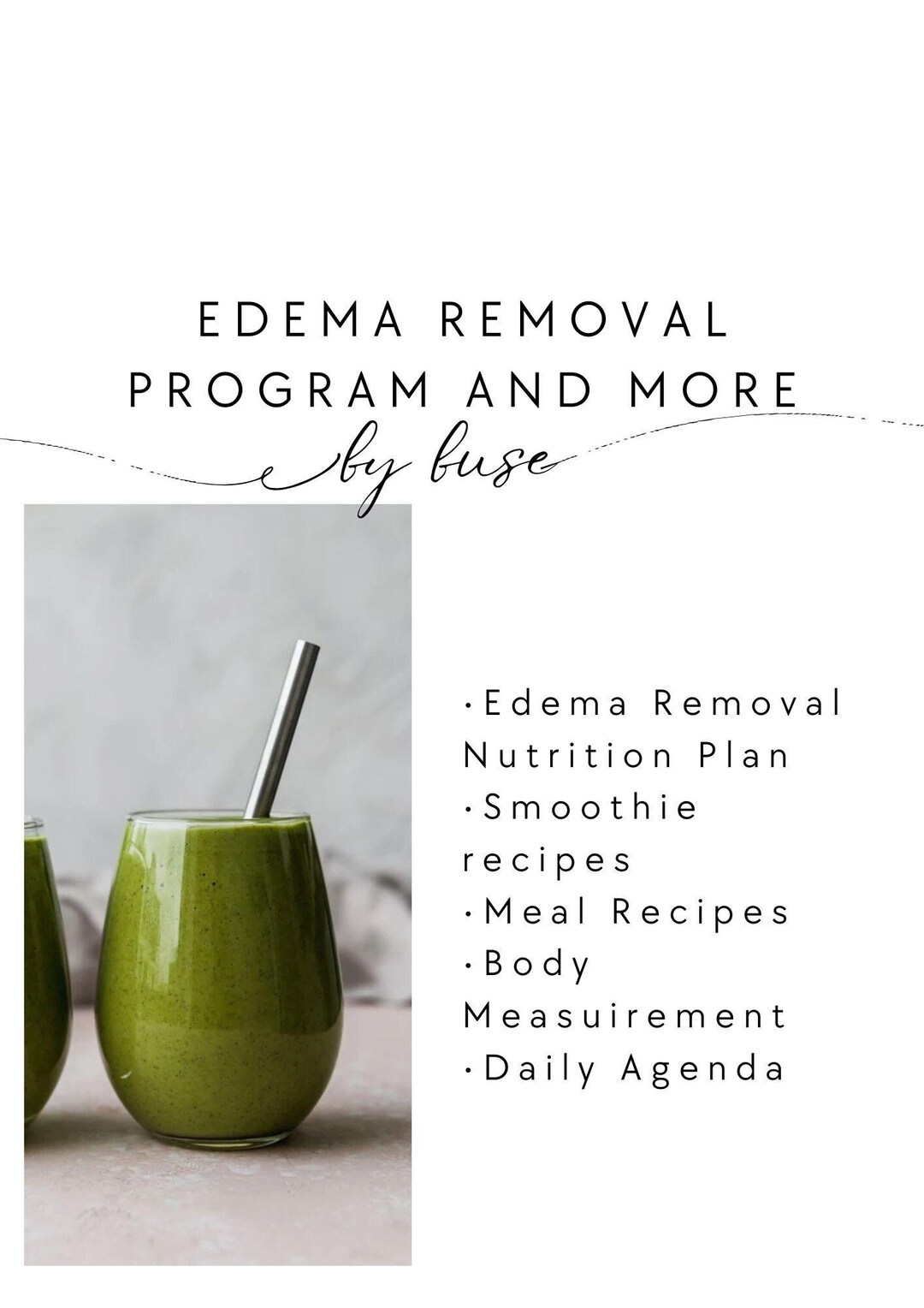 Edema Removal Nutrition Program and More - Etsy