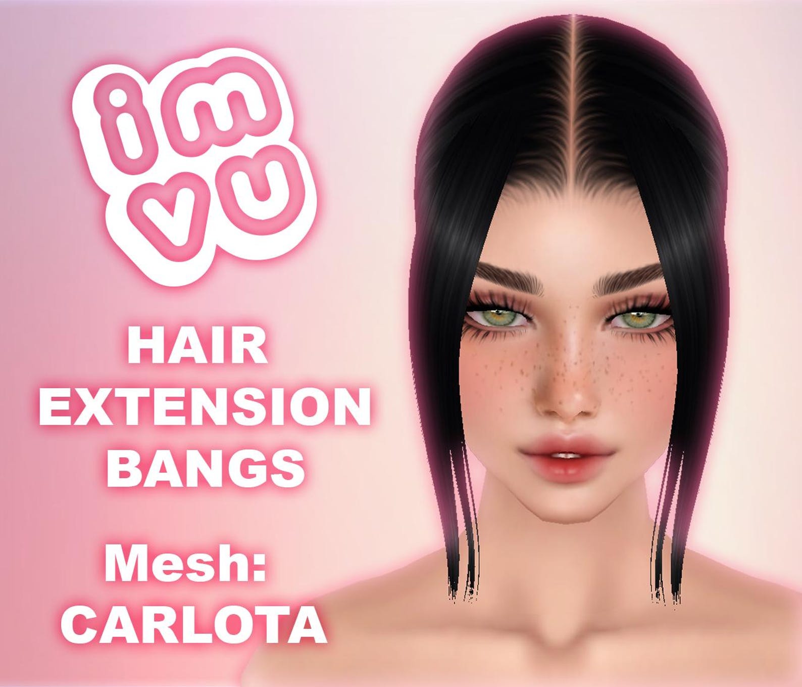 IMVU Extensions Bangs Add-on Hair Mesh .xmf File - for Any Imvu Hair ...