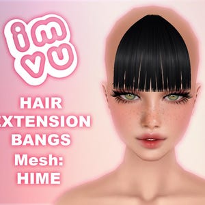 IMVU Extensions Bangs Add-on Hair Mesh .xmf File - for Any Imvu Hair ...