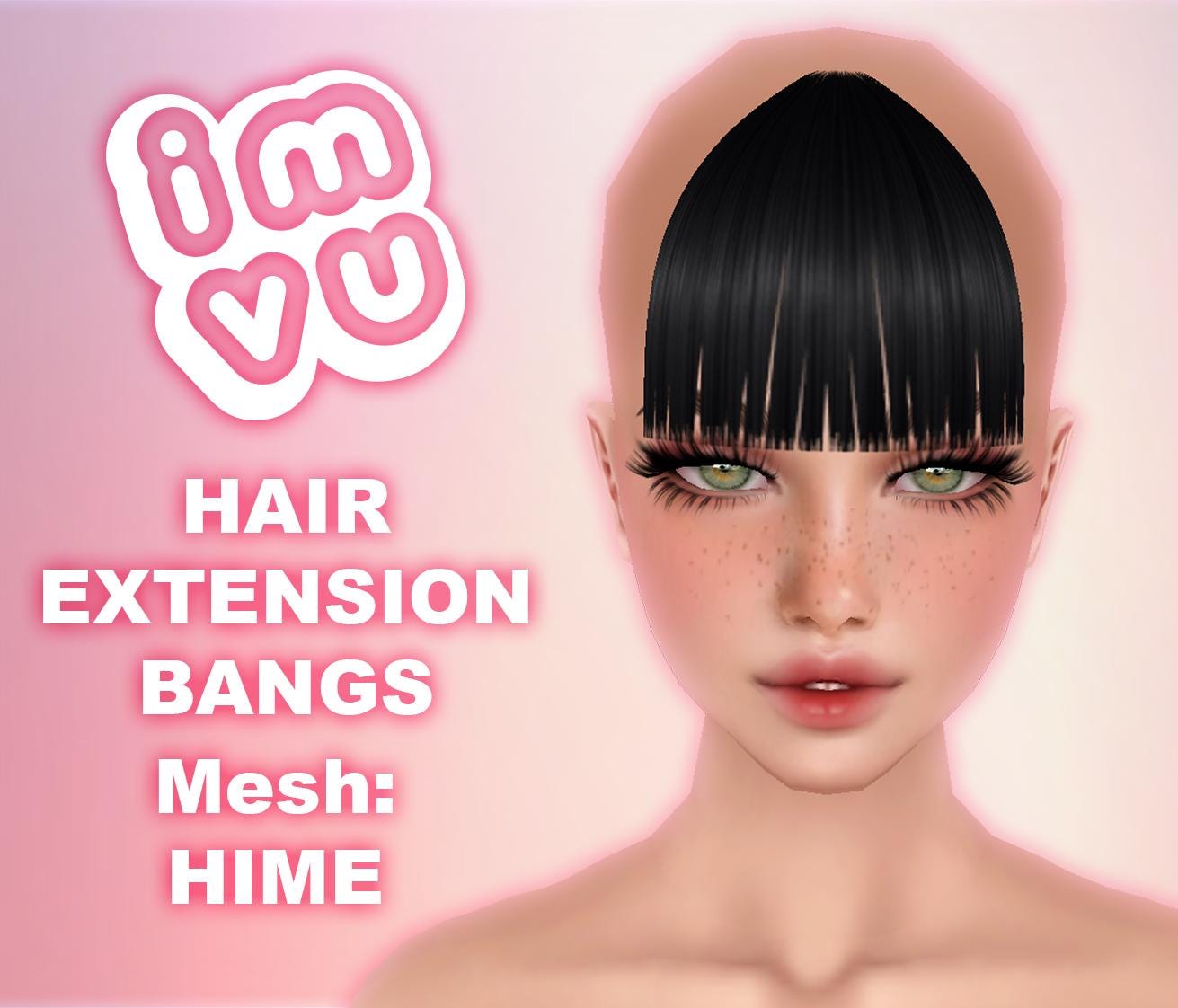 IMVU Extensions Bangs Add-on Hair Mesh .xmf File - for Any Imvu Hair ...
