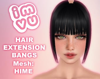 IMVU Extensions Bangs Add-on Hair Mesh .xmf File - for Any Imvu Hair ...