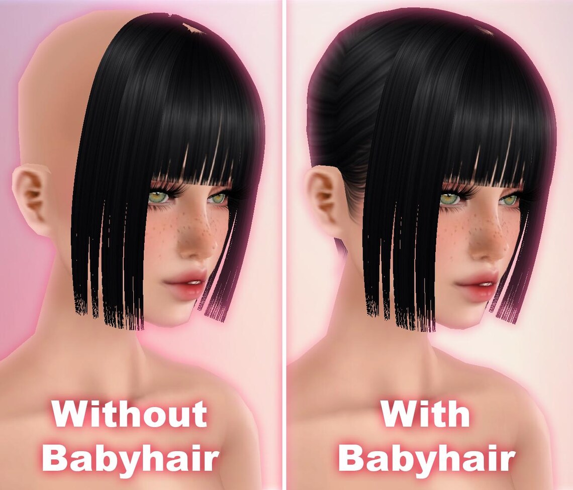 IMVU Extensions Bangs Add-on Hair Mesh .xmf File - for Any Imvu Hair ...