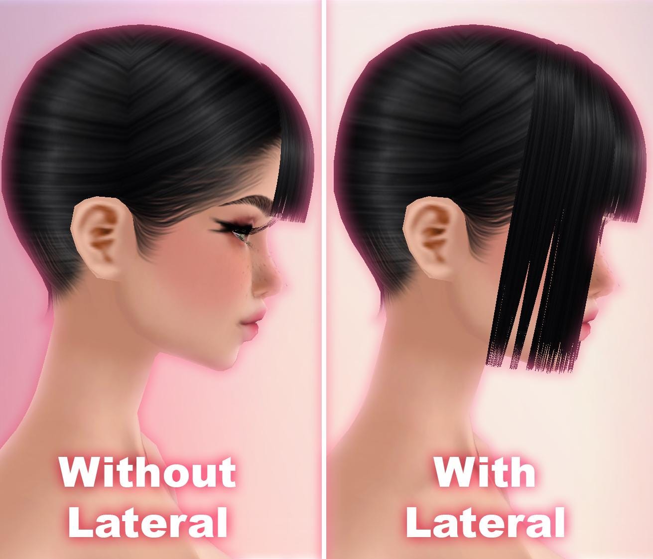 IMVU Extensions Bangs Add-on Hair Mesh .xmf File - for Any Imvu Hair ...