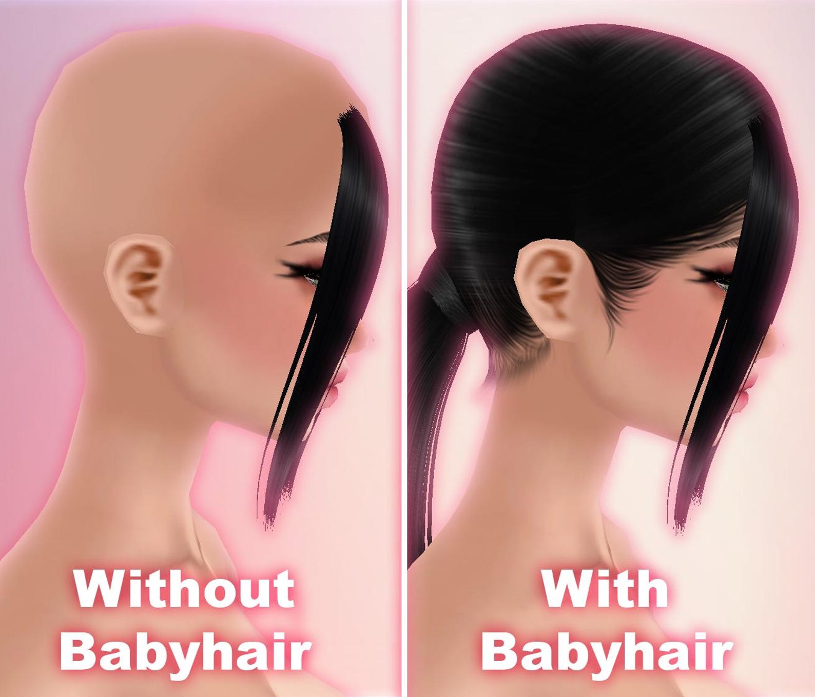 IMVU Extensions Bangs Add-on Hair Mesh .xmf File - for Any Imvu Hair ...