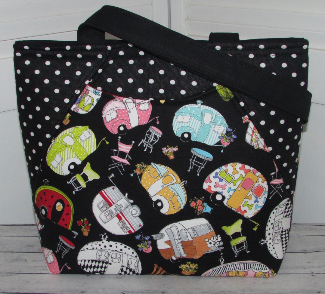 Travel Trailer Tote Bag Whimsical Trailer Tote Bag Travel Tote Bag ...