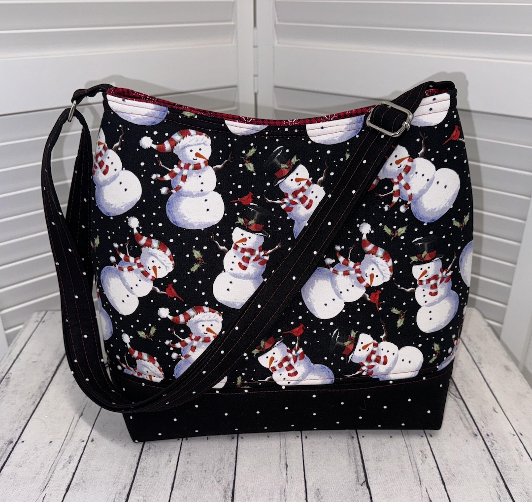 Frosty the Snowman Crossbody Bag Winter Shoulder Bag Snowflakes Tote ...
