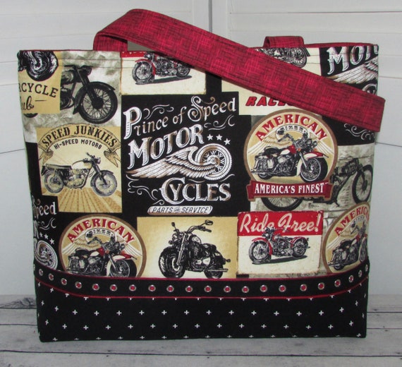 Motorcycle Tote Bag Vintage Motorcycle Advertising Tote Bag - Etsy