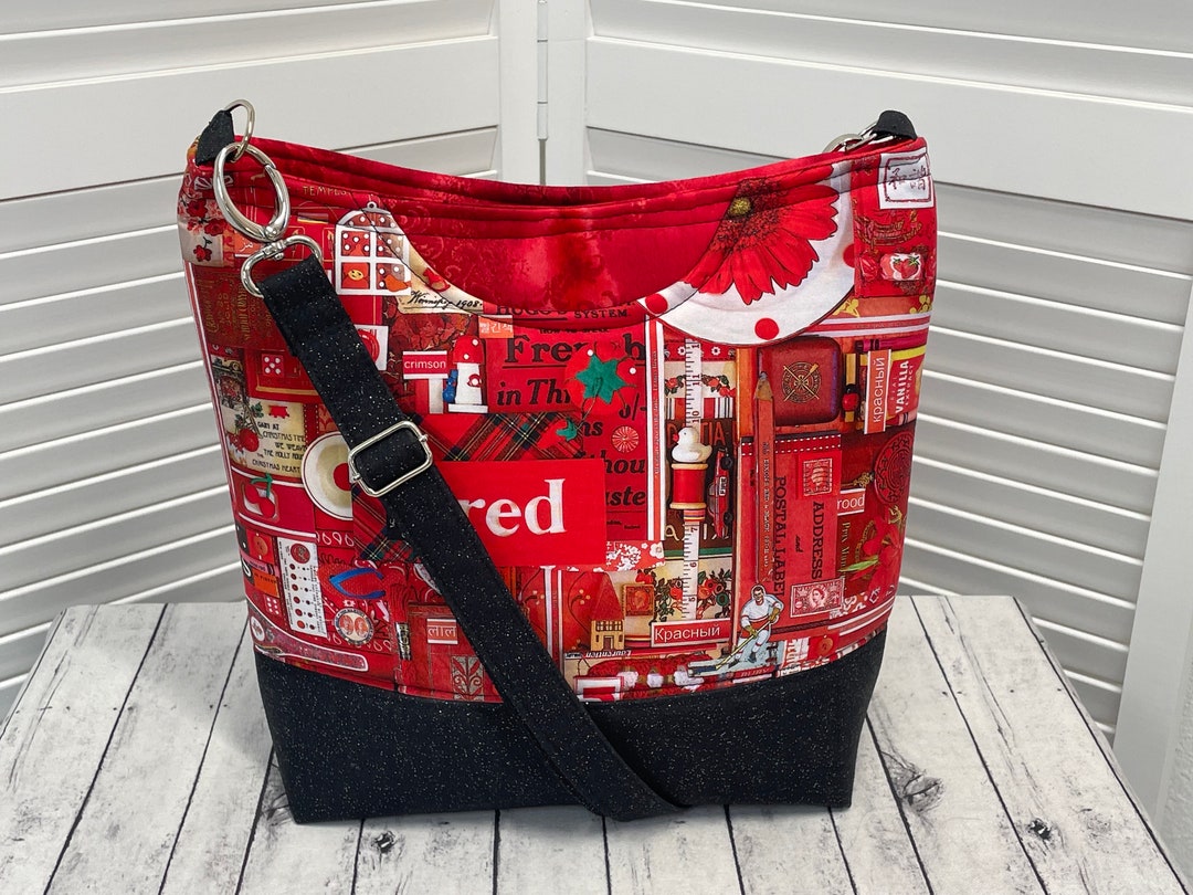 Red Cross Body Bag Scarlet Red Cross Body Bag Red and Black Glitter ...