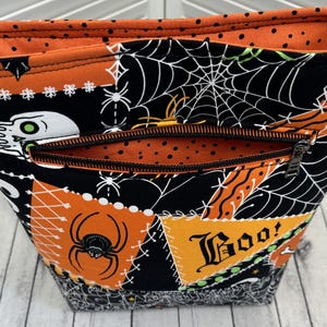 Halloween Crossbody Bag Spider Webs Shoulder Bag Patchwork Fall Tote ...