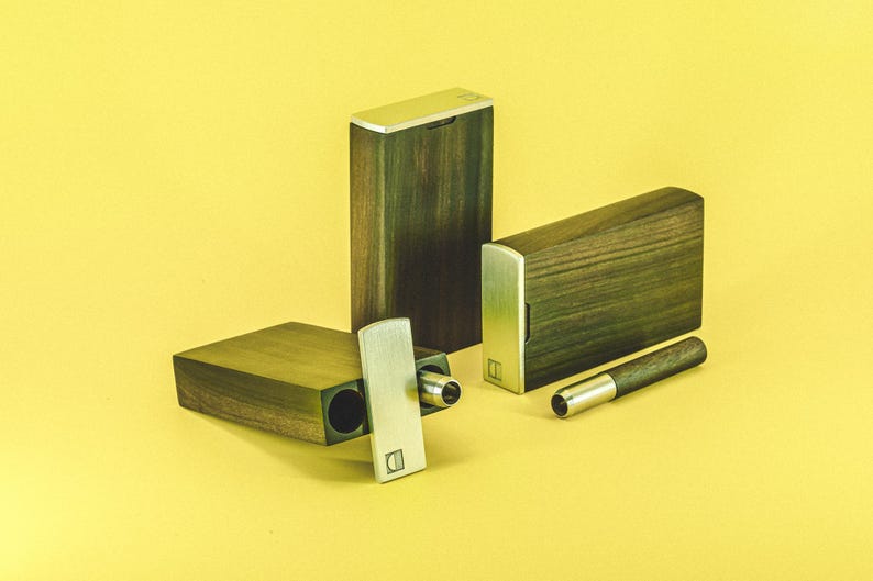 Minimalist One-hit Pipe Crafted From Titanium & Wood. Large Bowl ...