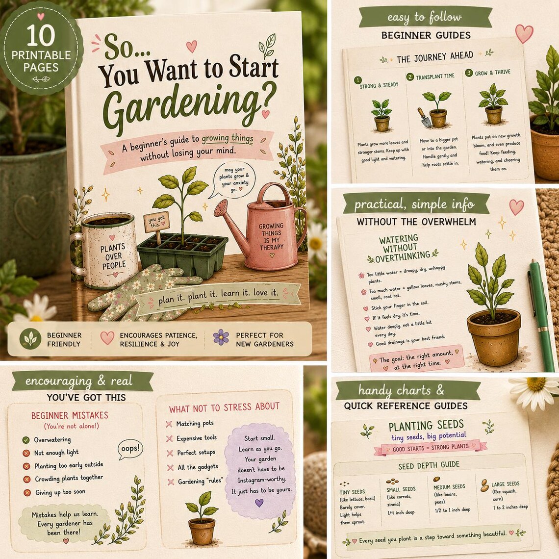 Beginner Gardening Guide | Seed Starting, Plant Care Guide (PDF) - Etsy