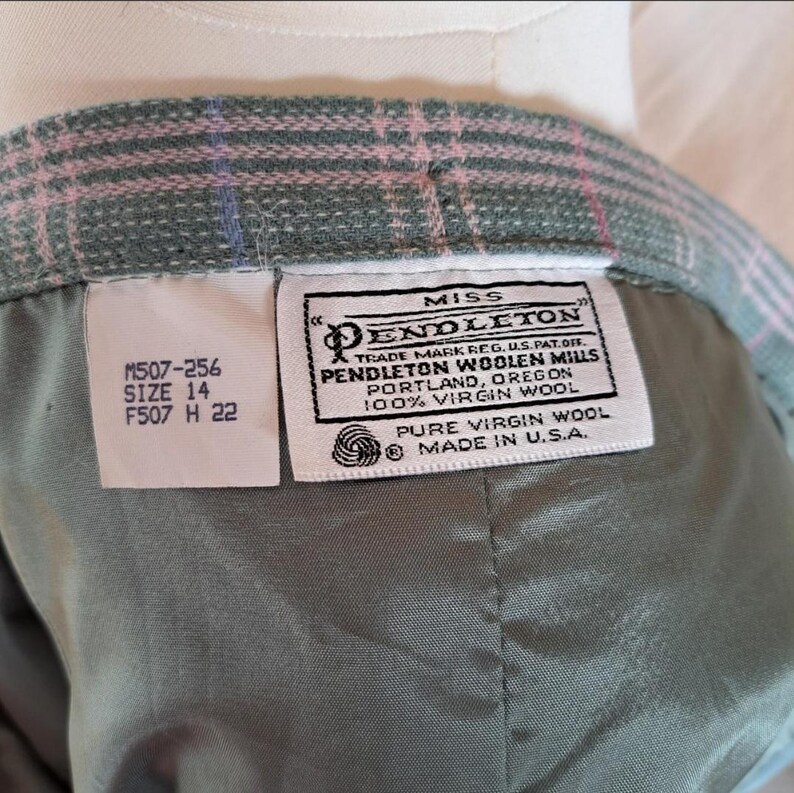 80s Miss Pendleton Wool Pencil Skirt - Etsy