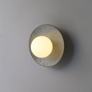 Handmade Ceramic Sconces: Light Blue Violet Stoneware Clay Wall Lamp - Etsy
