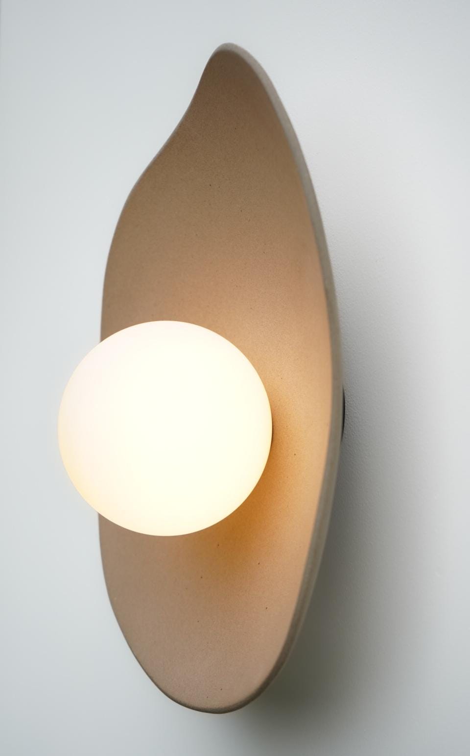 Handmade Beige Ceramic Wall Sconce, Stoneware Clay Wall Lamp Light - Etsy