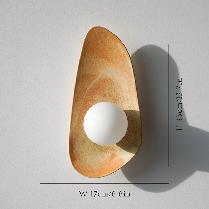 Sunset Coloured Handmade Clay Wall Sconce – Ceramic Wall Lamp - Etsy
