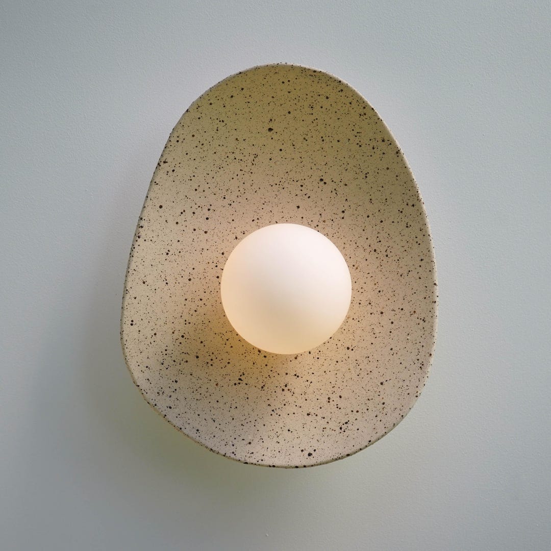 Speckled Ceramic Wall Sconce – Handmade Clay Wall Lamp - Etsy